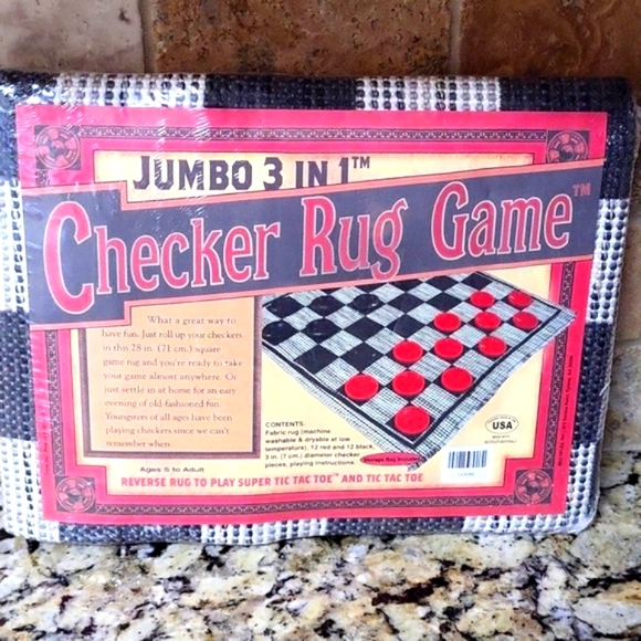 Games | Checker Rug Game Jumbo 3 In 1 | Poshmark